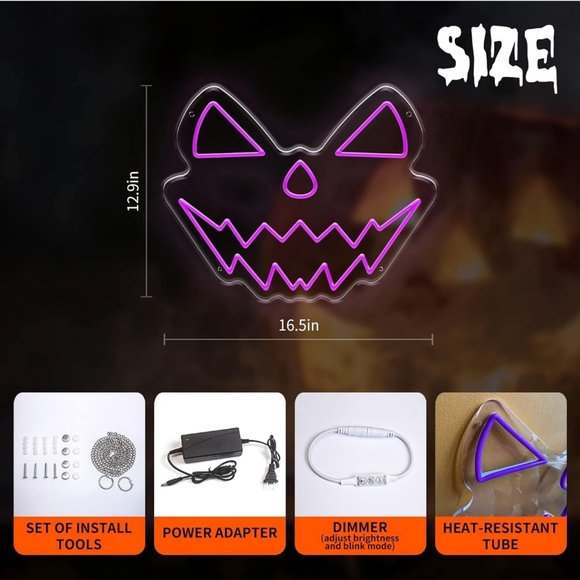 Wall Decor | Ghost Face Neon Signs For Wall Room Party Spooky Decor ...